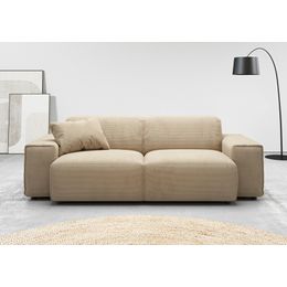 2,5-Sitzer Home Affaire, B:214cm H:71cm T:101cm, beige, 95% Polyester, 5% Nylon, Sofas, "Glimminge auch in Breitcord, Feincord + Easy care-Bezug",
