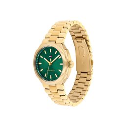 Tommy Hilfiger Damen Quarzuhr "Georgia", gold, Armbanduhren, Armbanduhr, Damenuhr, Edelstahlarmband, analog