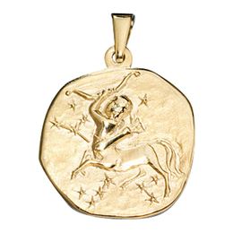Jobo Damen Sternzeichenanh&auml;nger "Anh&auml;nger Sternzeichen", Sch&uuml;tze, Gelbgold 333gelbgold 333, Gelbgold 333, Schmuckanh&auml;nger, 333 Gold rund