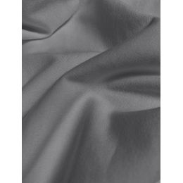 Spannbettlaken Irisette, B:180cm L:200cm, grau, Jersey, Obermaterial: 95% Baumwolle, 5% Elasthan, Bettlaken, "Porto 20", besonders elastisch