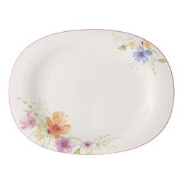 Villeroy & Boch VILLEROY & BOCH Servierplatte "Servierplatte Mariefleur Basic 34 x 26 cm bunt", B/H/L: 34cm, bunt, Servierplatten