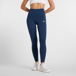 New Balance Damen Lauftights "NB HARMONY HIGH RISE LEGGING 27", blau, Gr. S, Obermaterial: 78% Polyester, 22% Elasthan, Hosen