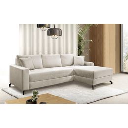 Ecksofa, B:247cm H:85cm T:162cm, beige, exxpo - SOFA FASHION, Wohnzimmer, Sofas, "Quattro schlicht & zeitlos, bequem, L-Form, B/T: 247/162 cm",