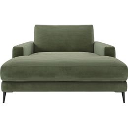 Chaiselongue Home Affaire, B:132cm H:84cm T:170cm, gr&uuml;n, 88% Polyester, 12% Polyacryl, Sofas, "Downtown Loungem&ouml;bel zum Relaxen, B/T/H: 132/170/84
