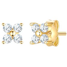 Glanzst&uuml;cke M&uuml;nchen Damen Paar Ohrstecker "Set: GSM1945", 4,1,mit Zirkonia, Silber 925 (Sterlingsilber), gelb, GLANZST&Uuml;CKE M&Uuml;NCHEN, Silber 925 (Sterlingsilber),