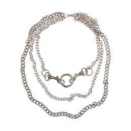 Urban Classics Damen Kette mit Anh&auml;nger "Urban Classics Unisex Carabiner Necklace", onesize, Eisensilber, Eisen, Halsketten