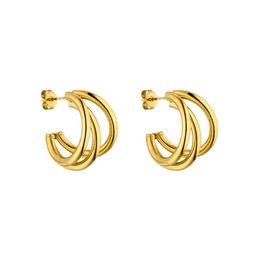 PURELEI Damen Paar Ohrstecker "Schmuck Geschenk Eono Ohrringe", 20mm, Edelstahl, gold, Edelstahl, Ohrringe