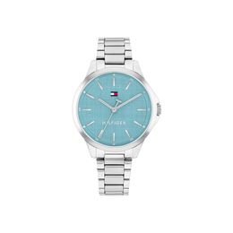 Tommy Hilfiger Damen Quarzuhr "CHLOE"edelstahlfarben, t&uuml;rkis, Armbanduhren, Armbanduhr, Damenuhr, Edelstahlarmband, analog