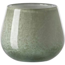 Fink Tischvase "MARLY", B/H/T: 9,5cm Ø 11cm, grün, Vasen, Dekovase, Blumenvase, Windlicht, Vase aus Glas