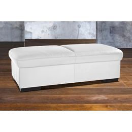 Hocker, B:140cm H:46cm T:67cm, weiß, exxpo - SOFA FASHION, Hybrid Lederfaserstoff (Grundgewebe 41% Lederfaser, 39% Polyester, 20% Baumwolle)