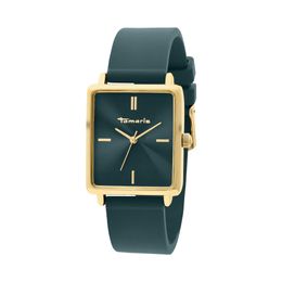 Tamaris Damen Quarzuhr, gr&uuml;n, Armbanduhren, Armbanduhr, Damenuhr, Silikonarmband, analog