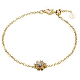 LYOMI Damen Armband "585/- GG/WG Lotusbl&uuml;te 1 synth. Diam. 0,05ct.", 17cm, Goldmehrfarbig, Gold, Armb&auml;nder