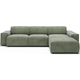 Ecksofa Home Affaire, B:294cm H:71cm, gr&uuml;n, 12% Polyaxryl, 88% Polyester, Wohnzimmer, Sofas, "Glimminge auch in Breitcord, Feincord, Boucl&eacute; + Easy