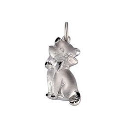 Vivance Kinder Kettenanhänger "925 Sterling Silber Motiv Katze", one-size, Silber 925 (Sterlingsilber), 1,8 g, weiß, Silber 925 (Sterlingsilber),