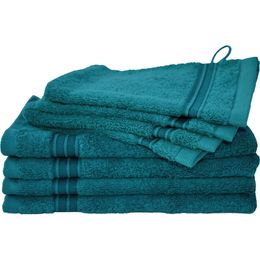 Handtuch Set Dyckhoff, gr&uuml;n, Walkfrottier, Obermaterial: 100% Baumwolle, Handtuch-Sets, "Siena", in tollen Unifarben