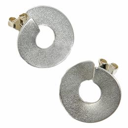DeMarie Damen Paar Ohrstecker "eloxiertes Aluminium silberfarben"silbergrau, Metall, Ohrringe