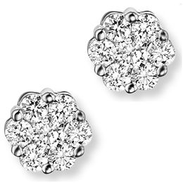 ONE ELEMENT Damen Paar Ohrh&auml;nger "0.25 ct Diamant Brillant Ohrringe Ohrstecker aus 585 Wei&szlig;gold", Damen, 0,25 mit Diamant, Diamanten Gold Wei&szlig;gold