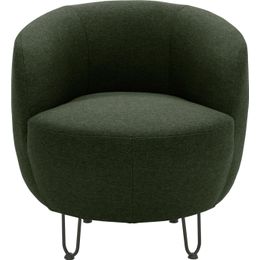 Sessel Home Affaire, B:72cm H:72cm T:76cm, gr&uuml;n, 100% Polyester, Sessel, "Anjuli Lieferzeit nur 2 Wochen", Runde Form, perfektes Einzelst&uuml;ck, Flausch
