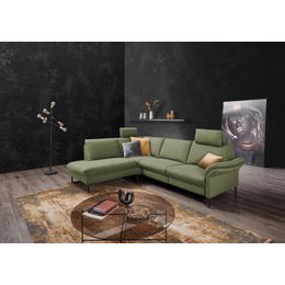 Ecksofa Home Affaire, B:265cm H:85cm T:223cm, gr&uuml;n, 94% Polyester, 6% Nylon, Wohnzimmer, Sofas, "Sarsina: mit Tonnentaschen-Federkern, perfekt zum