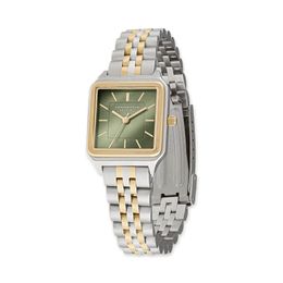 Damen Quarzuhr "Vintage Square Watch"silberfarben, goldfarben, gr&uuml;n, Copenhagen Studios, Armbanduhren, Armbanduhr, Damenuhr, Edelstahlarmband, analog