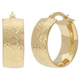 Firetti Damen Paar Creolen "Schmuck Geschenk Gold 585 Ohrschmuck Ohrringe", Gelbgold 585gelbgoldfarben, Gelbgold 585, Ohrringe