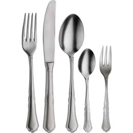 Pinti Inox PINTINOX Besteck-Set "Settecento Stone washed", 30 Stk., silber, Essbesteck-Sets, Optik stonewashed