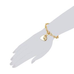 Lulu & Jane LULU & JANE Damen Gliederarmband "LJ699", Metall, gold, Metall, Armb&auml;nder, mit Herz