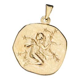 Sternzeichenanh&auml;nger Jobo "Anh&auml;nger Sternzeichen", gelbgold 333, Schmuckanh&auml;nger, Damen, Jungfrau, Gelbgold 333, 333 Gold rund