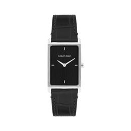 Calvin Klein Damen Quarzuhr "Dapper"schwarz, Armbanduhren, Armbanduhr, Damenuhr, Herrenuhr, Lederarmband, analog