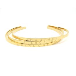 AILORIA Damen Armreif Set "Armreif (3er Set) &Eacute;MOTION", Edelstahl, gold, Edelstahl, Armb&auml;nder