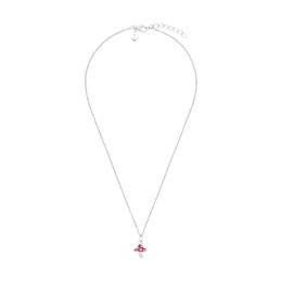 Kette mit Anh&auml;nger "Pilz", Silber 925 (Sterlingsilber), L: 38 B: 1,2mmsilberfarben, rosa, pink, Prinzessin Lillifee, Silber 925 (Sterlingsilber),
