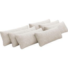 Sofakissen Places of Style, B:65cm H:25cm T:10cm, beige, 100% Polyester, Polsterauflagen, "Mikado", 3,5,6,7-teilige Kissen-Sets zur Auswahl
