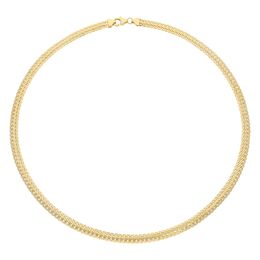 Firetti Damen Collier "Schmuck Geschenk Gold 375 Halsschmuck Halskette Doppelpanzerkette", Gelbgold 375, L: 45 B: 5mmgelbgoldfarben, Gelbgold 375,