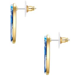 YOKOAMII Damen Paar Ohrh&auml;nger "Set: AV101", 27,8, blau, Ohrringe, gelb vergoldet