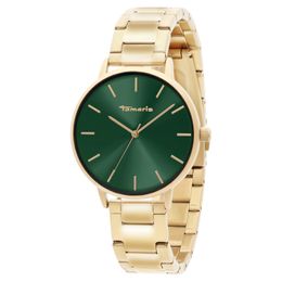 Tamaris Damen Quarzuhrgoldfarben, Armbanduhren, Armbanduhr, Damenuhr, Edelstahlarmband, analog
