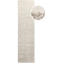 Hochflor-Teppich HOMIE LIVING, B:80cm H:50mm L:300cm, beige, Polyester, Teppiche, "Matteo HL-0961", 100% recyceltem PET, Langflor, Shaggy, Wohnzimmer