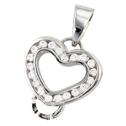 Jobo Damen Kettenanh&auml;nger "Charm Carrier Herz", Silber 925 (Sterlingsilber)silber 925, Silber 925 (Sterlingsilber), Schmuckanh&auml;nger, 925 Silber