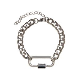 Urban Classics Damen Bettelarmband "Urban Classics Unisex Fastener Bracelet", L/XLsilber, Armb&auml;nder