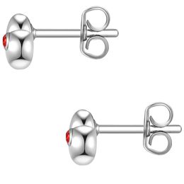 Glanzst&uuml;cke M&uuml;nchen Paar Ohrstecker "Set: LLL4", 6,1,mit Zirkonia, Silber 925 (Sterlingsilber), rot, GLANZST&Uuml;CKE M&Uuml;NCHEN, Silber 925 (Sterlingsilber), Ohrringe,