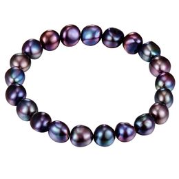 Valero Pearls Damen Perlenarmband "VP869", Perlen, blau, Perlen, Armbänder, aus Sterling Silber