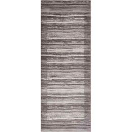 Teppich Carpet City, B:80cm H:11mm L:300cm, grau, Kunstfaser, Wohnzimmer, Teppiche, "Noa 9301", L&auml;ufer, Kurzflor, Modern, Weicher Flor, Pflegeleicht,