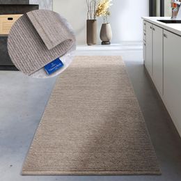 Villeroy & Boch Wollteppich VILLEROY & BOCH, B:80cm H:7mm L:200cm, beige, Wolle, Teppiche, "Francois", in rund, oval, Läufer, handgewebt, Wolle, Wohnzimmer,