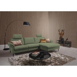 Ecksofa Home Affaire, B:272cm H:85cm T:182cm, gr&uuml;n, 95% Polyester, 5% Nylon, Wohnzimmer, Sofas, "Sarsina: mit Tonnentaschen-Federkern, perfekt zum