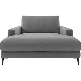 Chaiselongue Home Affaire, B:132cm H:84cm T:170cm, grau, 100% Polyester, Sofas, "Downtown Loungem&ouml;bel zum Relaxen, B/T/H: 132/170/84 cm", auch in