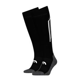 Head Herren Skistr&uuml;mpfe "Head SKI BEGINNER KNEEHIGH 2P", Gr. 47schwarz, dunkelgrau, Obermaterial: 64% Polyacryl, 18% Polyamid, 17% Wolle, 1%