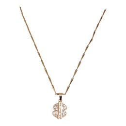 Urban Classics Damen Edelstahlkette "Urban Classics Unisex Small Dollar Necklace", onesizegold, Halsketten