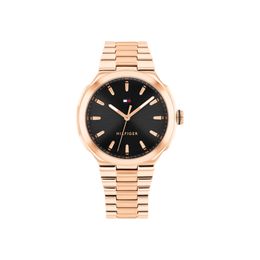 Tommy Hilfiger Damen Quarzuhr "GEORGIA"roségoldfarben, schwarz, Armbanduhren, Armbanduhr, Damenuhr, Edelstahlarmband, analog
