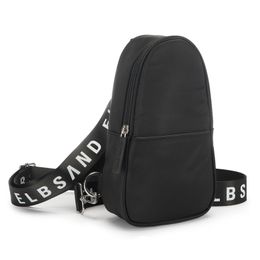 ELBSAND Damen Umh&auml;ngetasche "kleiner Rucksack", schwarz, Stoff, Textil, unifarben, Taschen, Crossbody Bag, Handtasche, Schultertasche, Mini Bag VEGAN