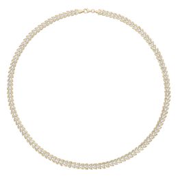 Firetti Damen Goldkette "Schmuck Geschenk Gold 585 Halsschmuck Halskette Fantasie bicolor", Gelbgold 585, L: 50 B: 6mmgelbgoldfarben, weißgoldfarben,