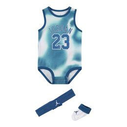 Jordan Set: Body, Stirnband und Socken Größe 68/80 blau / türkis / weiß
